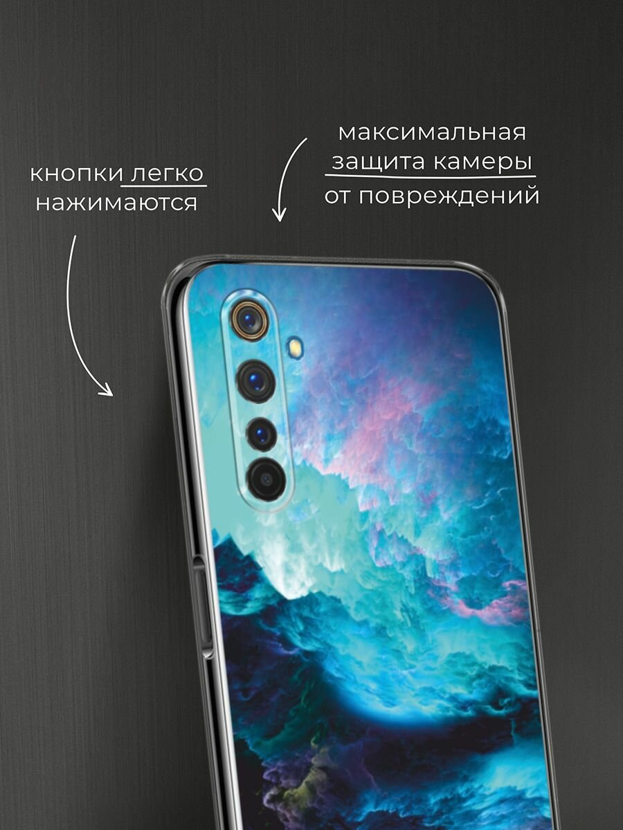 Чехол на Realme 6 Pro / Реалми 6 Про с принтом "Бирюзовое небо" — фото 1