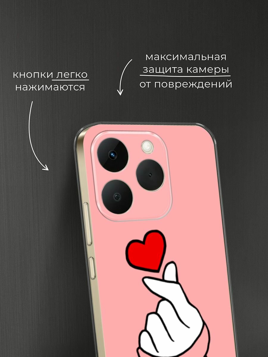 Силиконовый чехол на Realme 15T / Реалми 15Т с принтом "Милое сердечко" — фото 1