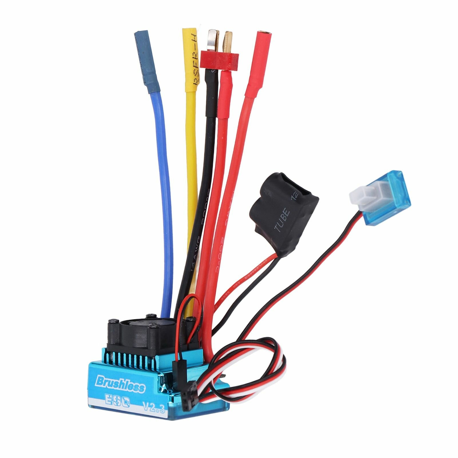 60A бесщеточный ESC электронный регулятор скорости для 1/10 радиоуправляемой машины, лодки, водонепроницаемый 2-3S Lipo BEC 5.8V 3A разъем питания типа папа T