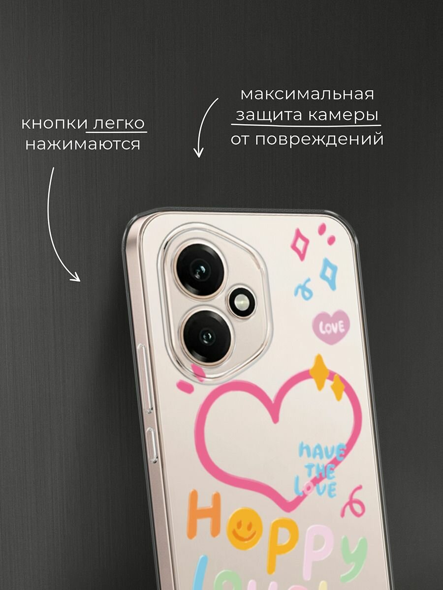 Чехол на Honor 400 / Хонор 400 с принтом "Happy lovely 2" — фото 1