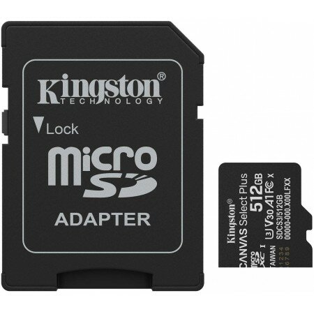 Kingston Canvas Select Plus microSDXC 512GB SDCS3/512GB (с адаптером)