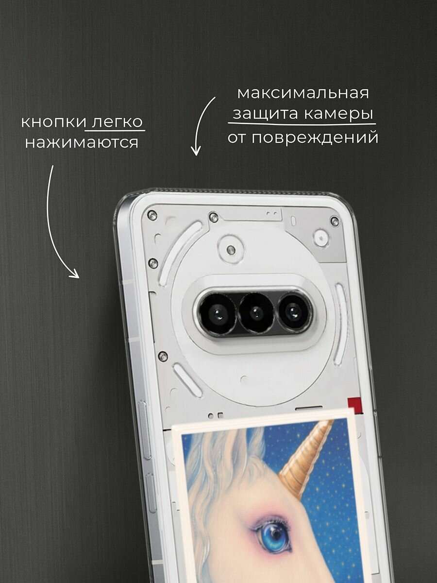 Чехол на Nothing Phone 3a / Нотинг Фон 3а с принтом "Глаз единорога" — фото 1