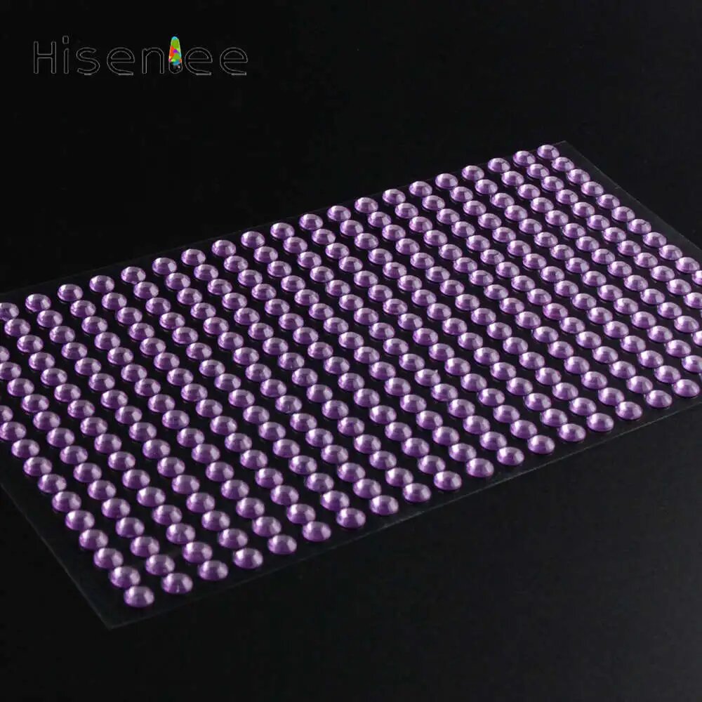 Хрустальные кристаллы Hisenlee для декорирования, 3mm 750pcs, Фиолетовый