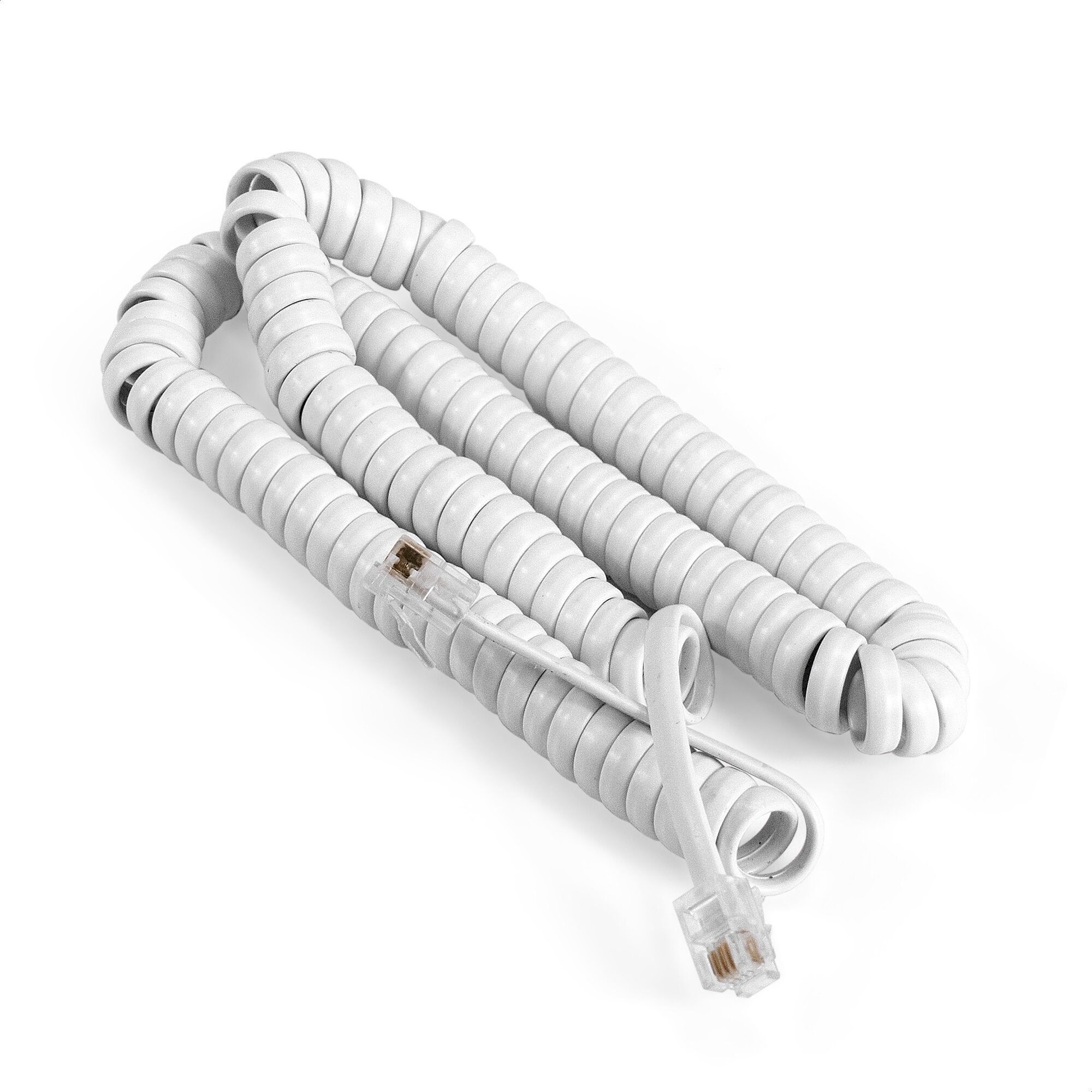 Шнур (патч-корд) телефонный ExeGate TC4P4C-4M-W (витой, RJ-10 (4P-4C), 4м, белый) EX298650RUS