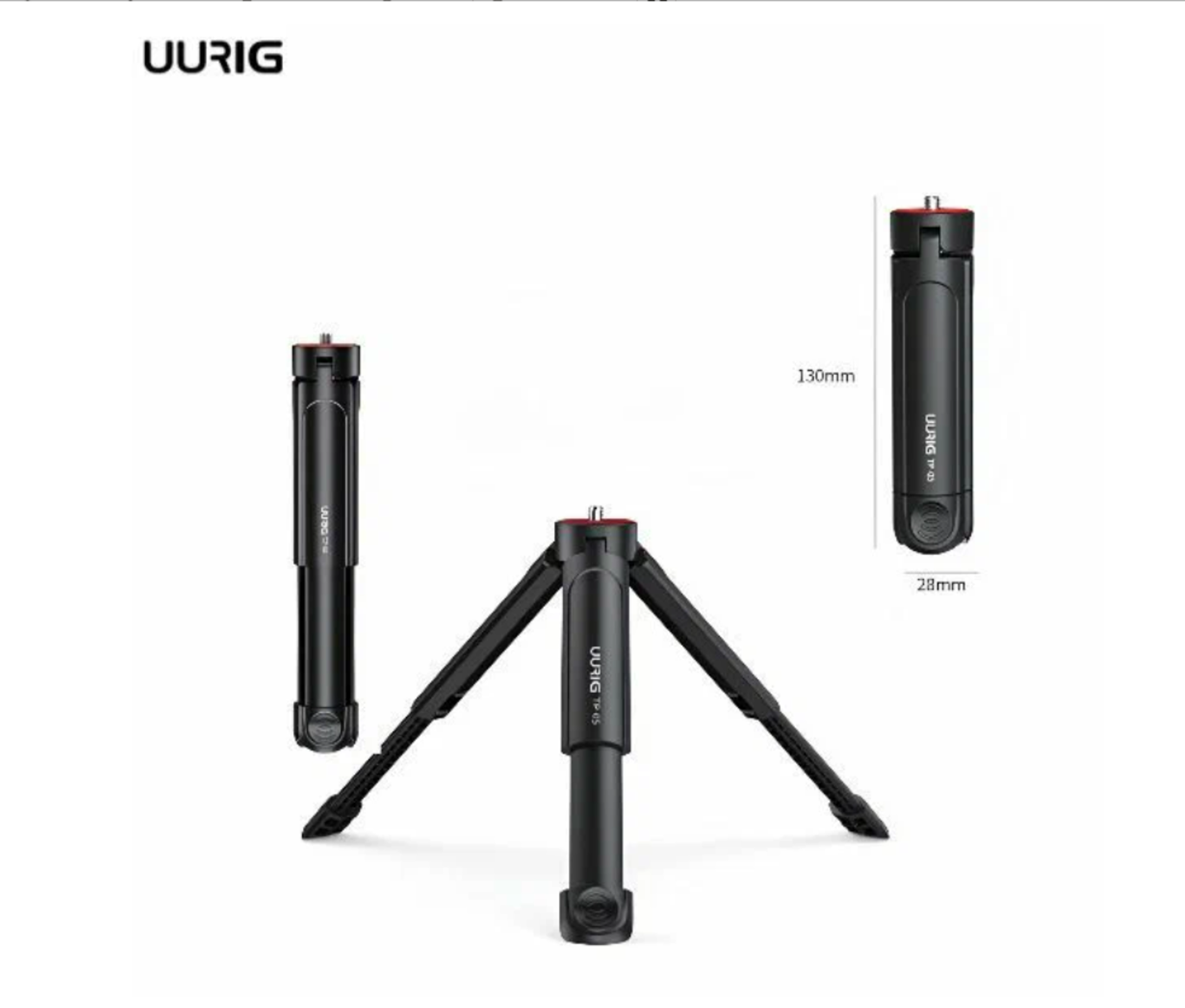 Мини штатив универсальный с удлиненными uurig VRIG TP-05, черный
