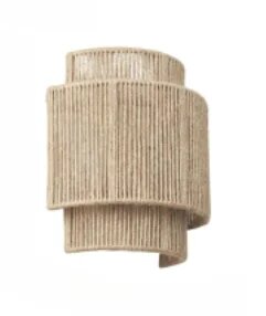 Настенное бра JOYON из пеньковой веревки, No bulb, brown, Бежевый