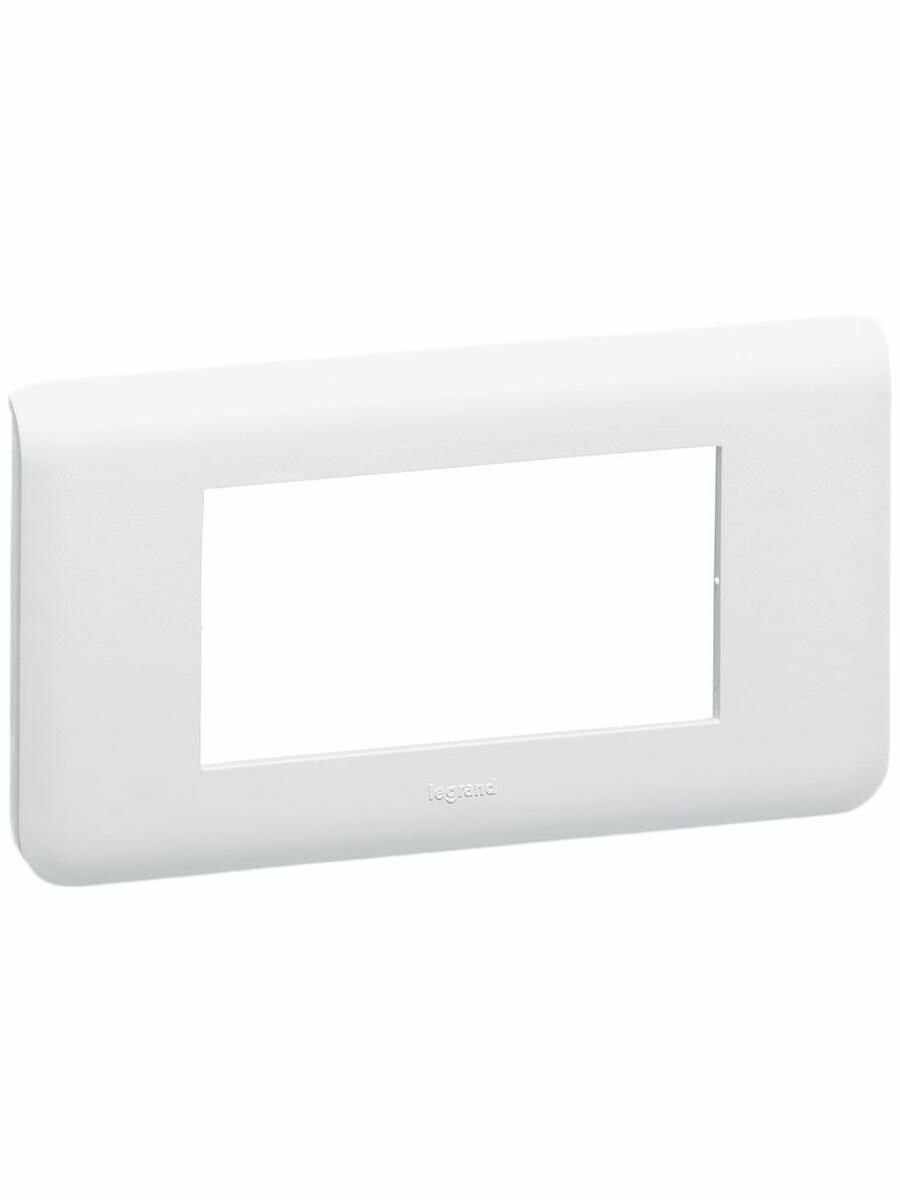 Рамка декоративная 4 модуля, пластик. Цвет Белый. Legrand MOSAIC 078814