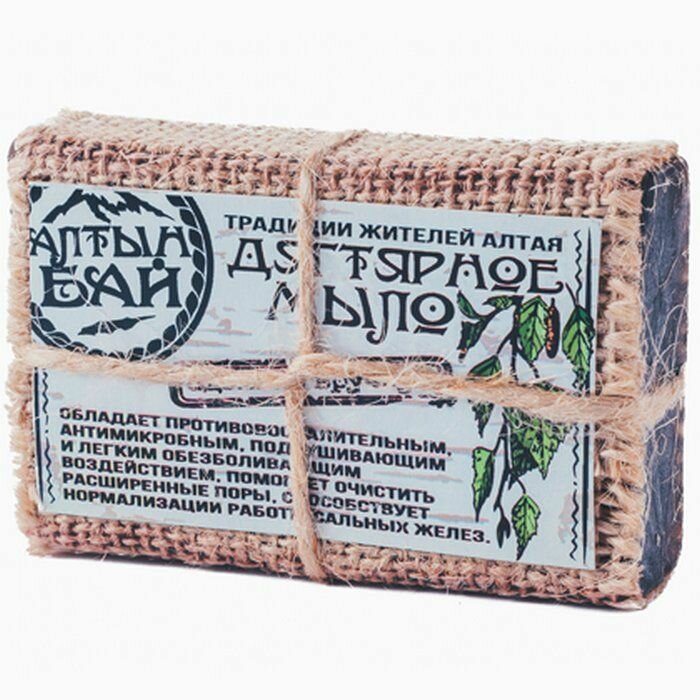 Мыло Алтын Бай "Традиции жителей Алтая", натуральное дегтярное, 80 г