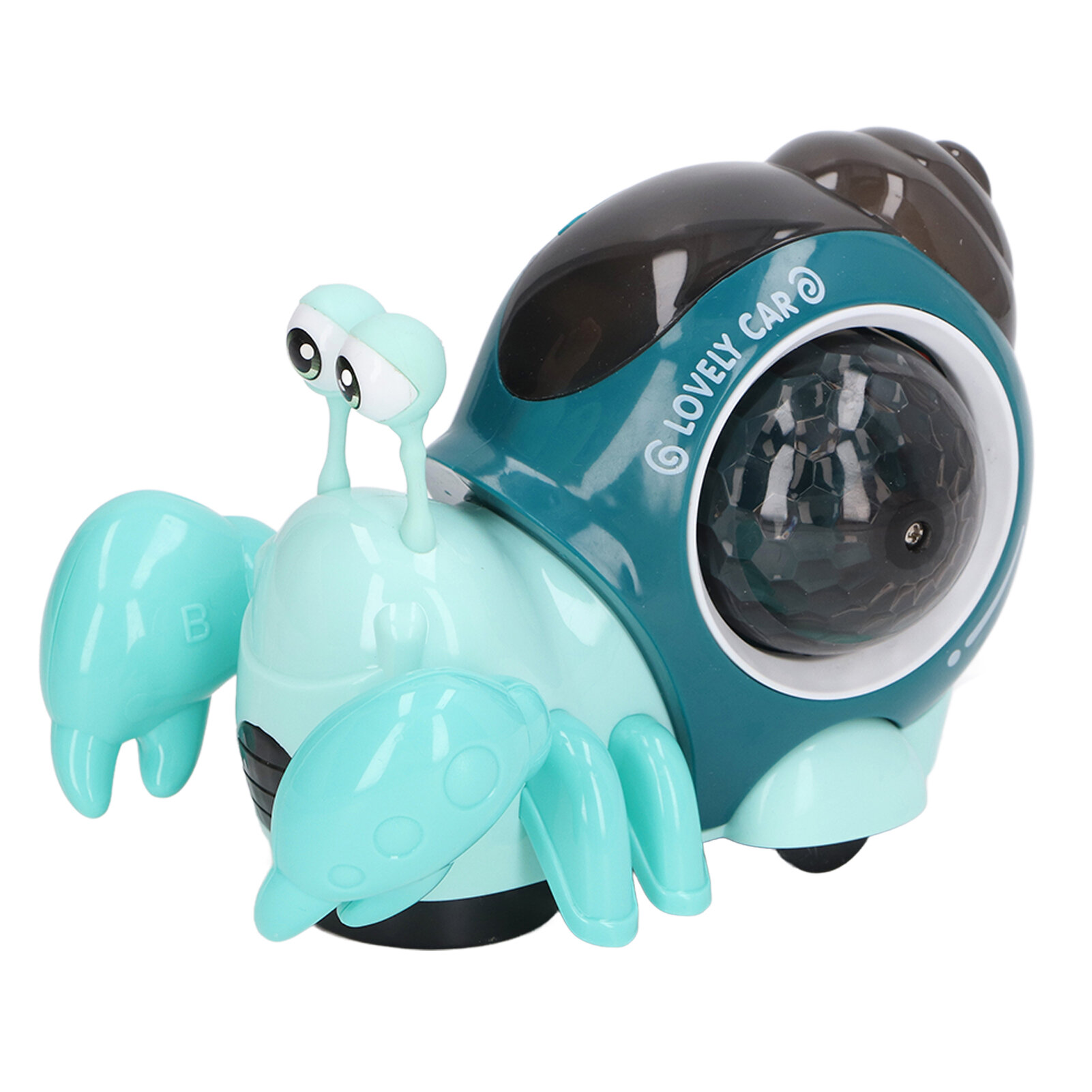 Детская игрушка «ползающая улитка» с музыкой, 3D-подсветкой, интерактивное обучение для раннего развития детей, синий цвет