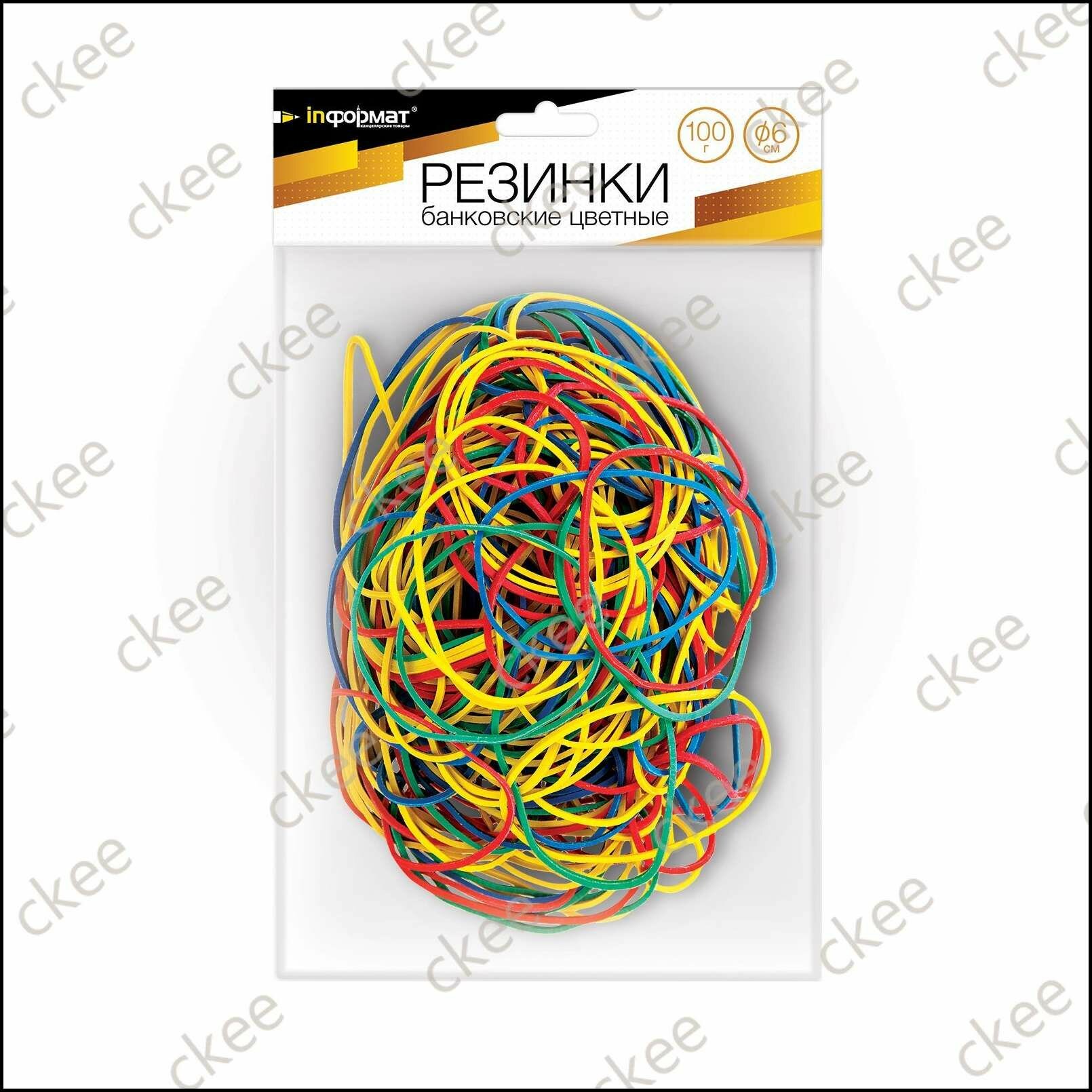 Резинка банковская inформат 6 см, 100 г