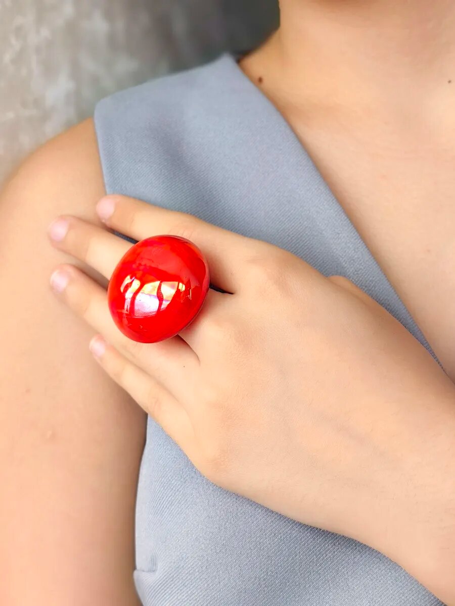 Кольцо, стекло, муранское стекло