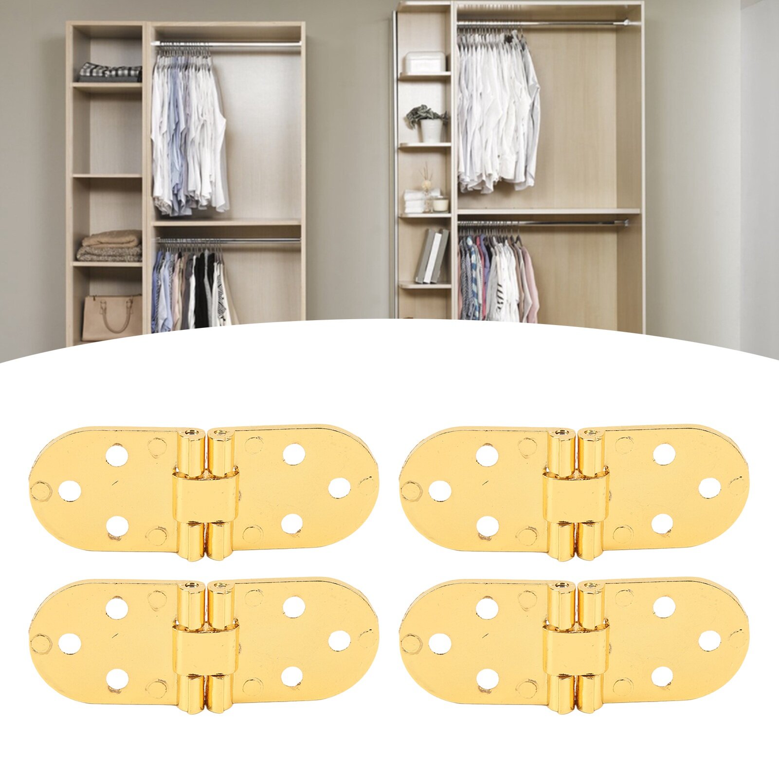 4 комплекта, 180-градусная петля с клапаном, толщина 0,09 дюйма, металлическая складная петля с откидной крышкой для складного стола, швейная машина, яркое золото