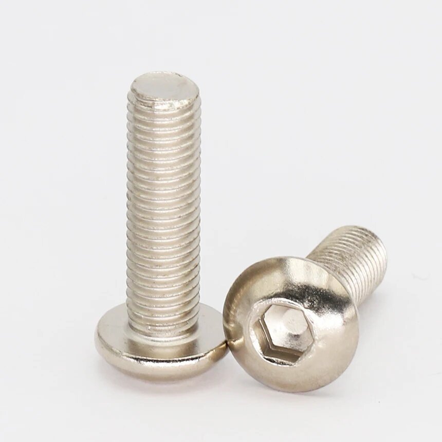 Болт М7 с шестигранной головкой черного цвета 12-60 мм Nickel Plating, 5Pcs M7x1x30mm