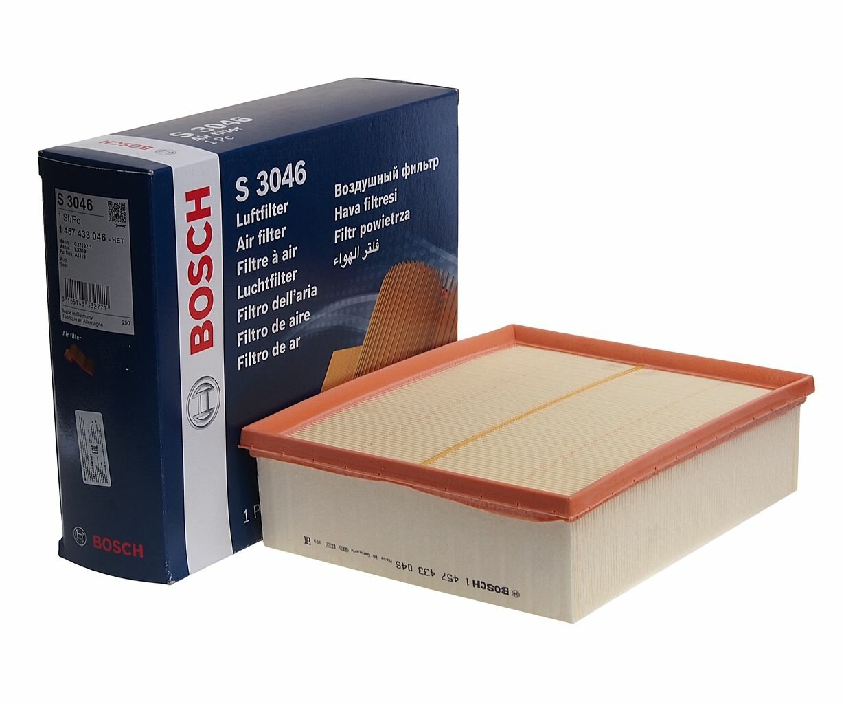 Фильтр воздушный, для Ауди A4 B6, B7, Сеат Эксео, ST арт 1457433046 BOSCH