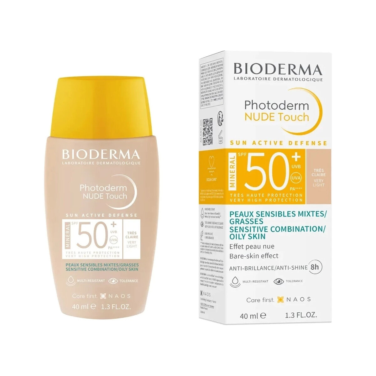 Bioderma Солнцезащитный флюид с тонирующим эффектом Photoderm Nude Touch SPF50+ 40мл Очень светлый