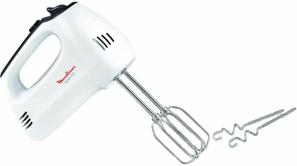 Миксер Moulinex HM3101B1, турборежим, ручной, 5 скоростей, мощность 300 Вт