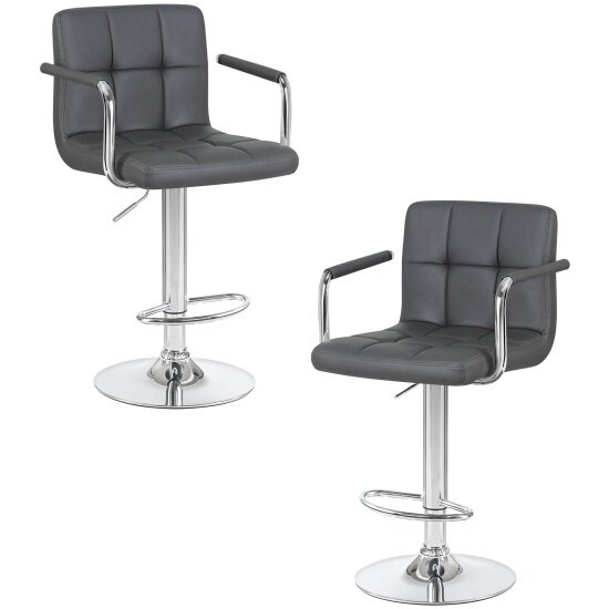 Стул барный Dobrin KRUGER ARM (серый)(2 шт/уп)
