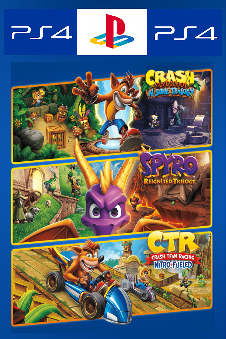 Игра Crash Team Racing Nitro-Fueled + Spyro для Playstation 4, Анл язык, Цифровая версия