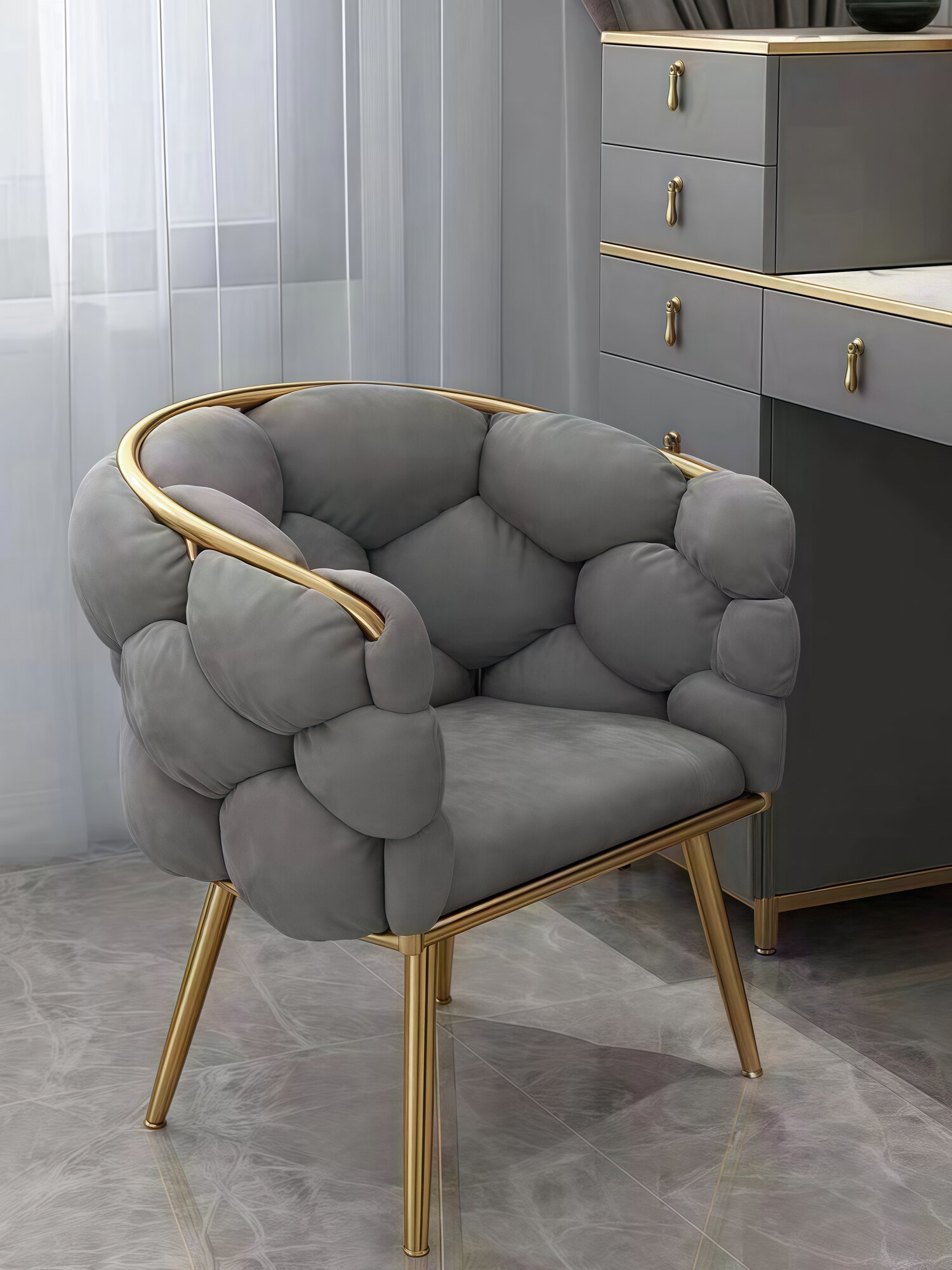 Туалетный столик, стул для спальни/стул для маникюра с пузырьками/кресло