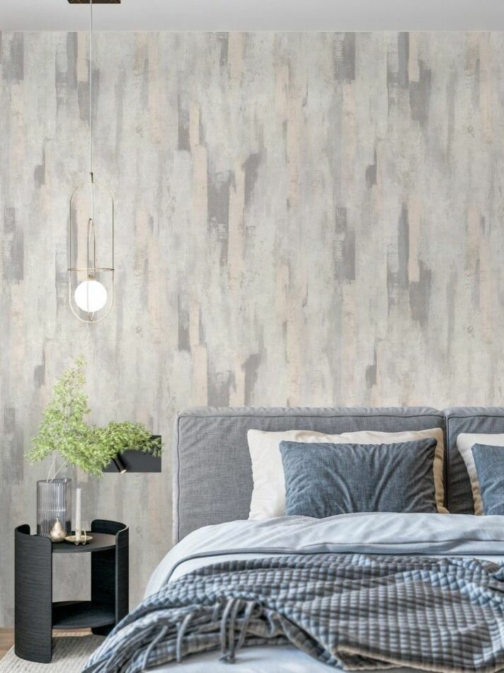 Обои винил горячего тиснения, моющиеся на флизелиновой основе Marvig Люкс Лофт 1.06м х 10.05м, бетон, цвет светло-серый 00104323