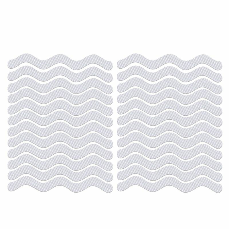 24 шт, S-образная прозрачная нескользящая прокладка для ванной комнаты 2x20 см-белый