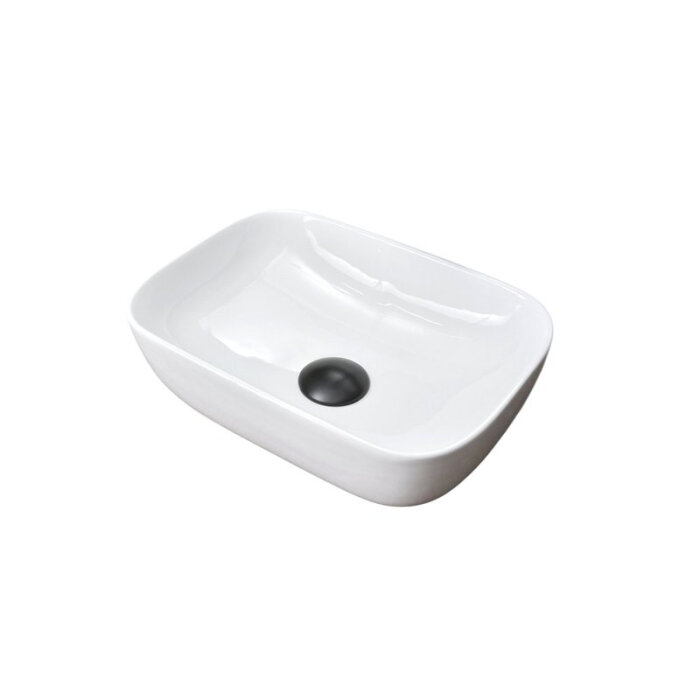 Накладная раковина GID Geometrico N1334 глянцевая белая