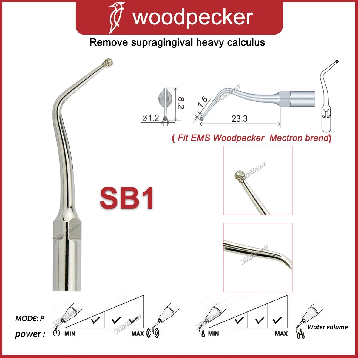 Наконечники для скалера Woodpecker SB1, SB2, SB3, SBL SB1