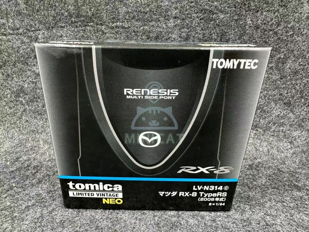 Машинка TOMYTEC TLV 1/64 2025/01 Tomytec TLV LV-N314c Mazda RX-8 Type S 2008 model Black Die-cast Alloy Car Model Collection Gifts