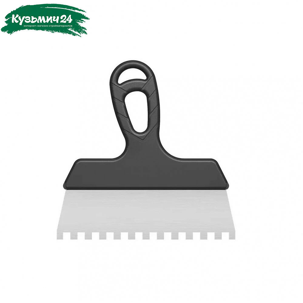 Шпатель зубчатый Акор Эксперт 423 00 200, нержавеющая сталь, пластик, 8х8 мм, 200 мм, 2 шт.