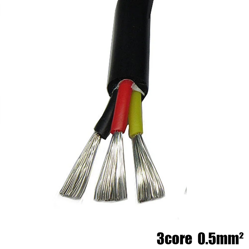 Силиконовый провод Sincelian 2-4 жилы 0.3-1.5 кв. мм 3core 0.5mm2, 5 m