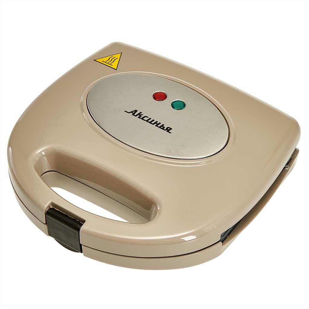 Вафельница электрическая антипригарная Аксинья КС-5002 "Венская", бежевый