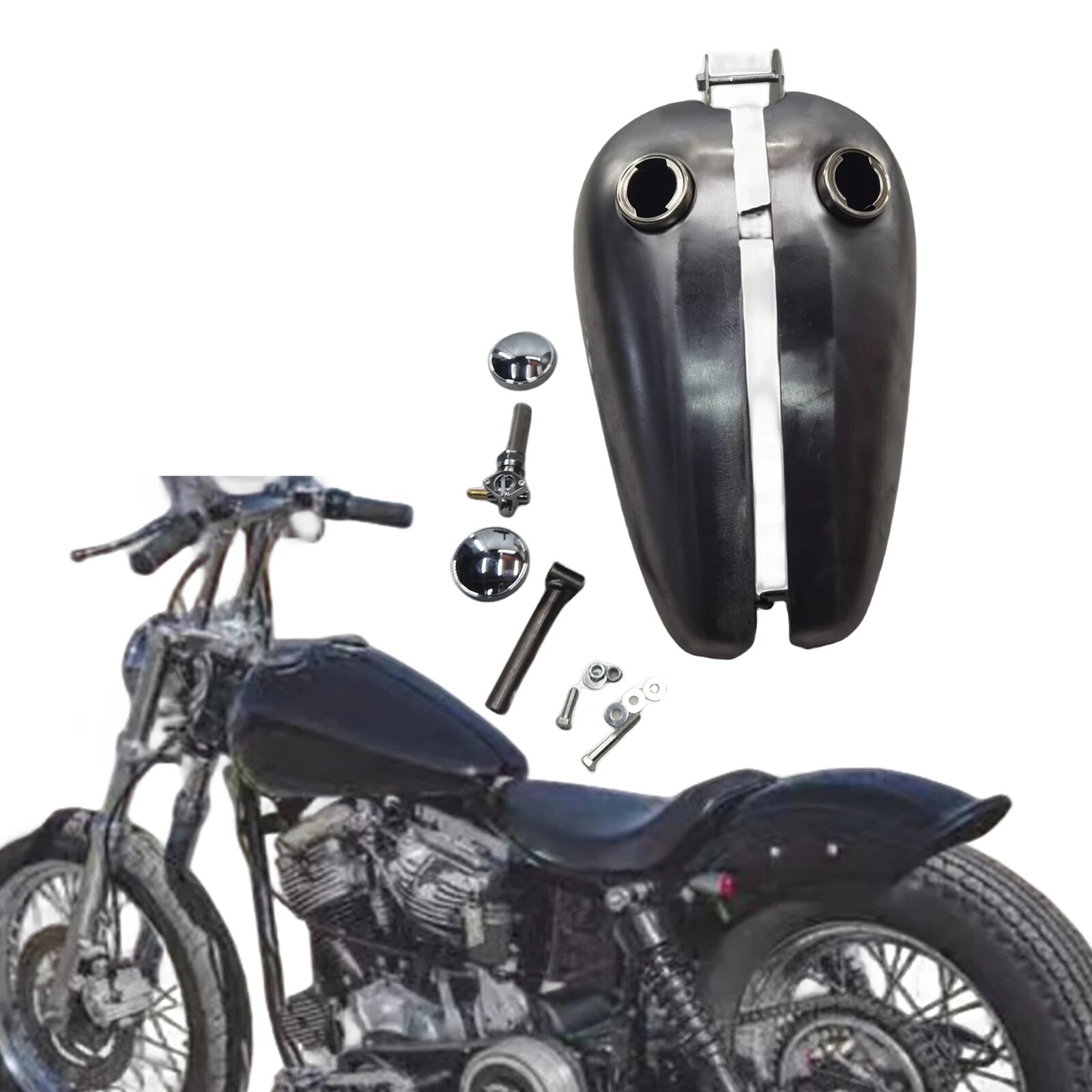 Для Harley Davidson старые модели 1936-1984 107 (1745cc) 114 (1868cc) 117 (1923cc) перемещение 8,6 л бензиновый топливный бак для мотоцикла