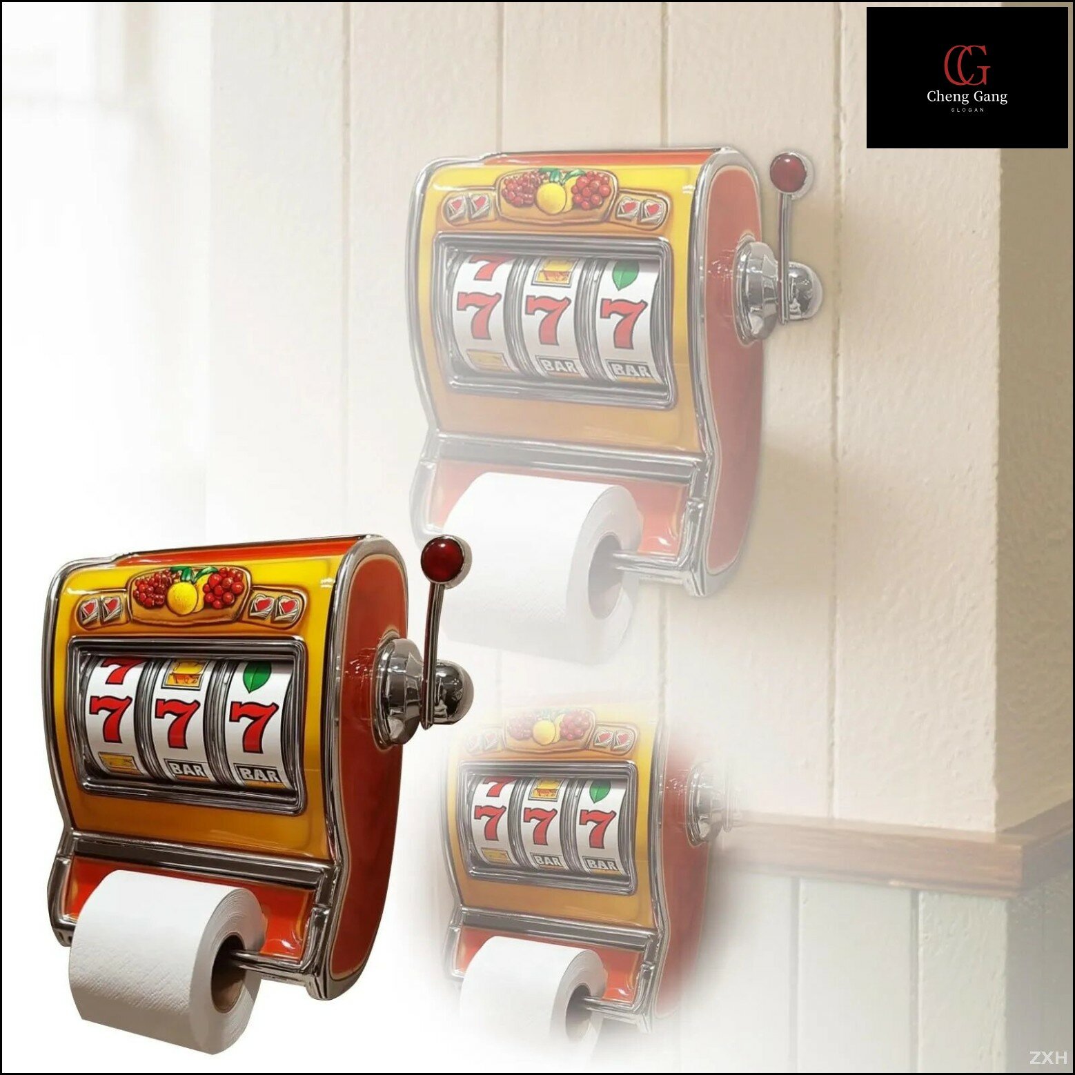 Эксклюзивный декор для ванной представлен акриловой люстрой, держателем и декоративной бумагой с принтом апельсина, а также забавным игровым автоматом и имитацией окна с подсветкой, модель dроп668289