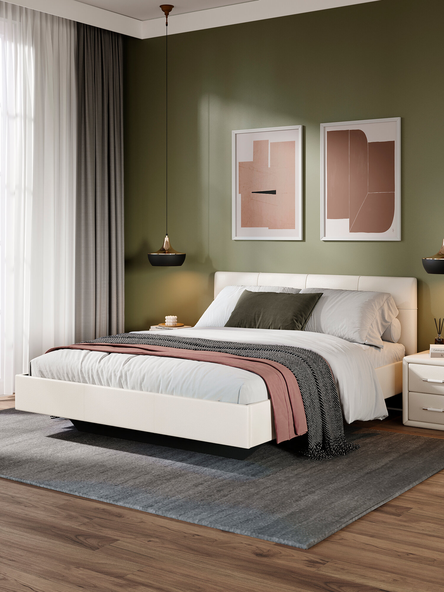 Кровать без ПМ «Элис» Тип 1 исп 2 160х200 (без подъемного механизма) Светлая