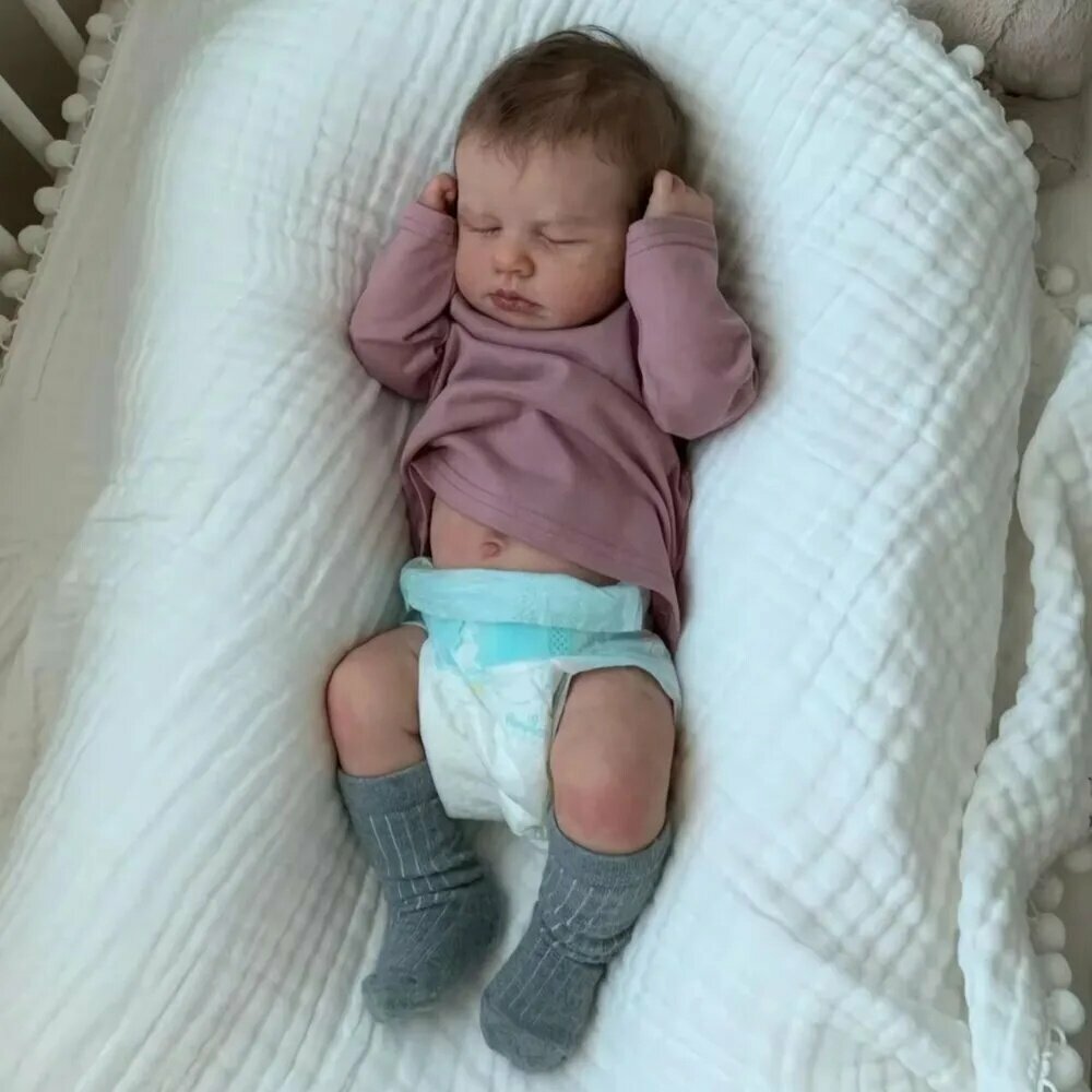 48 см Реалистичная мягкая силиконовая кукла реборн с 3D-рисунком кожи