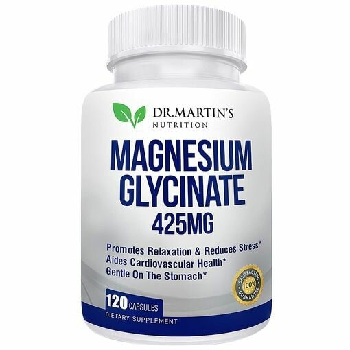 Magnesium Glycinate, Dr. Martin's, Магний глицинат 180 капсул 425мг