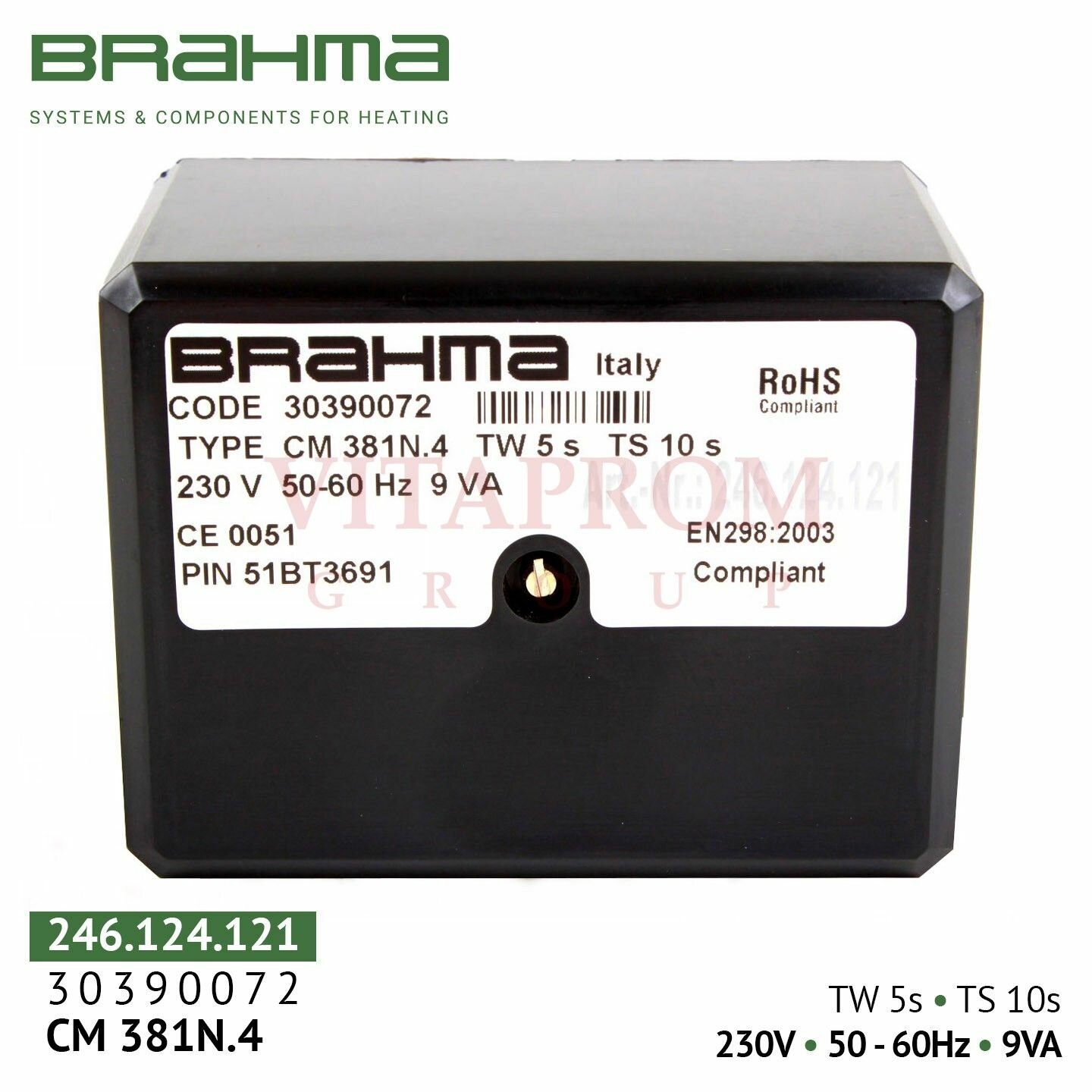 Блок управления горением Brahma CM381N.4, 30390072