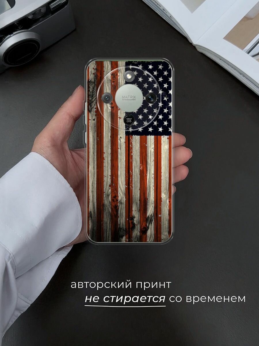 Силиконовый чехол на Honor X9d / Хонор X9d с принтом США — фото 1