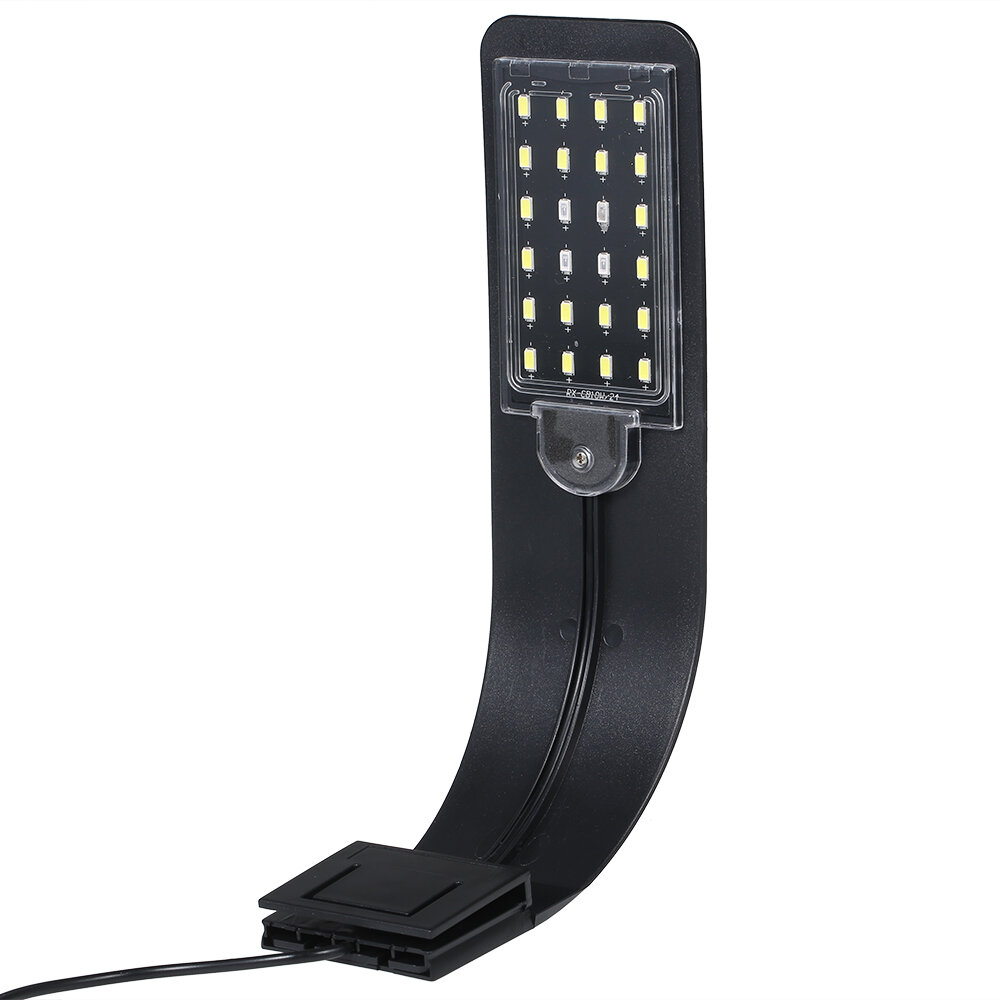 AC220V 10W 24 LED Светильник для аквариума Лампа для рыбной банки Белый/Синий свет Переносной