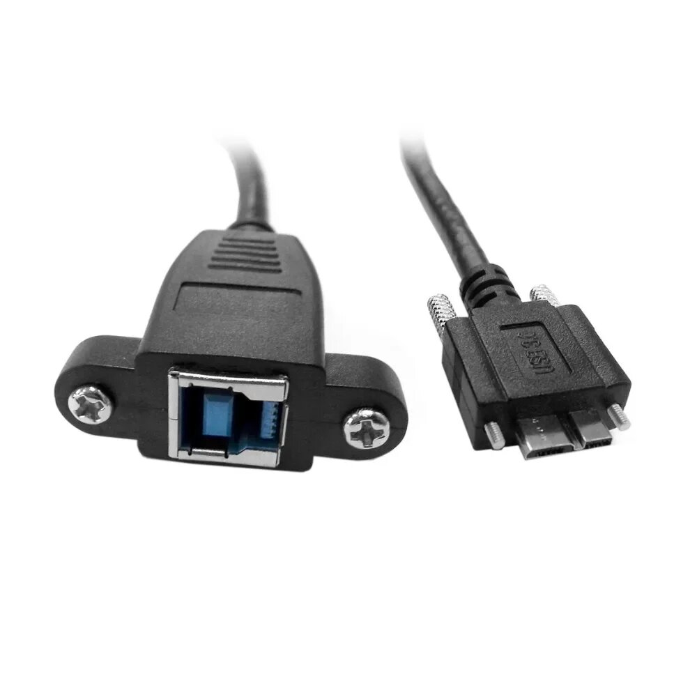 USB 3.0 Крепление на заднюю панель типа B «мама» к Micro B USB 3.0 «папа» с винтами Удлинительный кабель 0,4 м 40 см