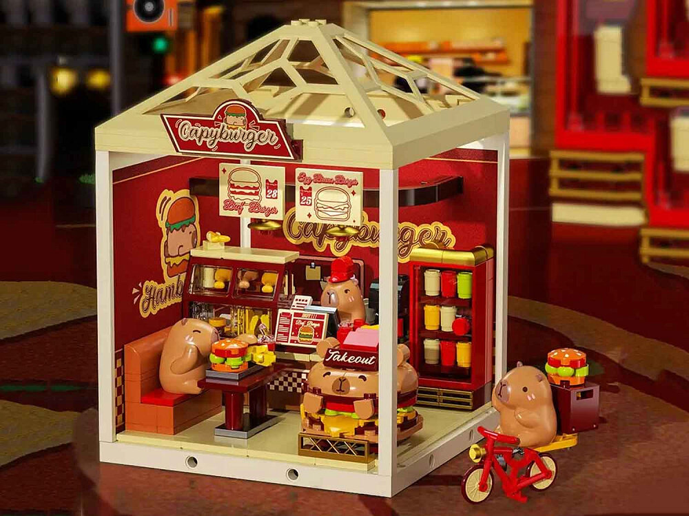 Конструктор JAKI FK021 Конструктор Капибары в бургерной