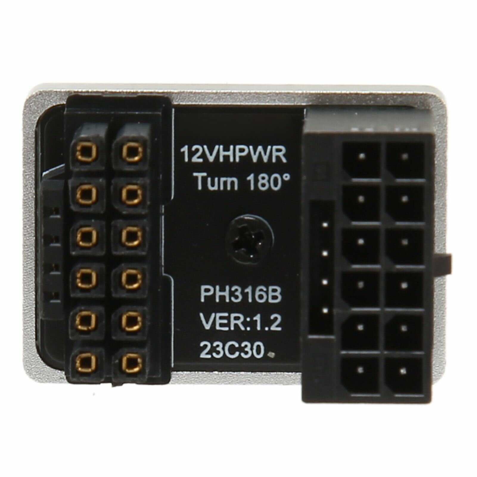 Адаптер 12VHPWR 180 , 16-pin, U-образный, серебро, PCIe 5.0