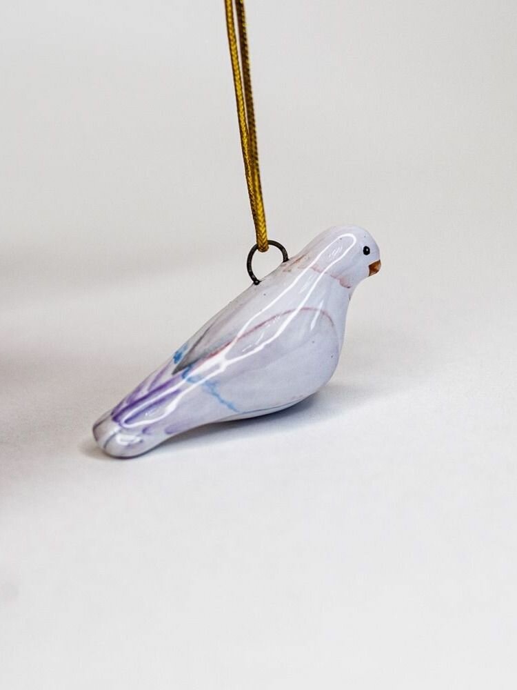 Мини-подвес Ярославская керамическая мануфактура "Голубь", керамика, ручная роспись