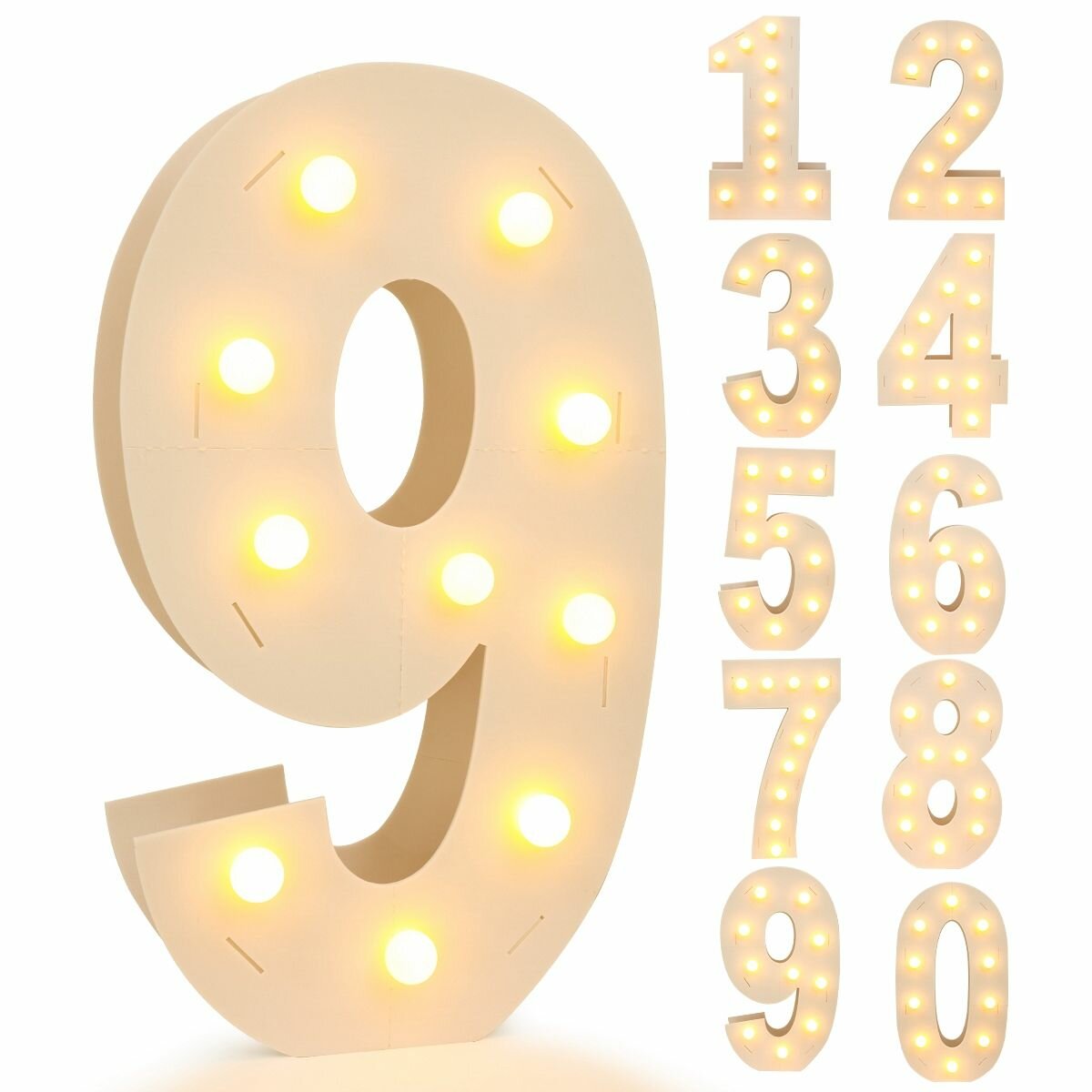 Гигантская светодиодная гирлянда для помещений, 91,5 см, 1 шт.