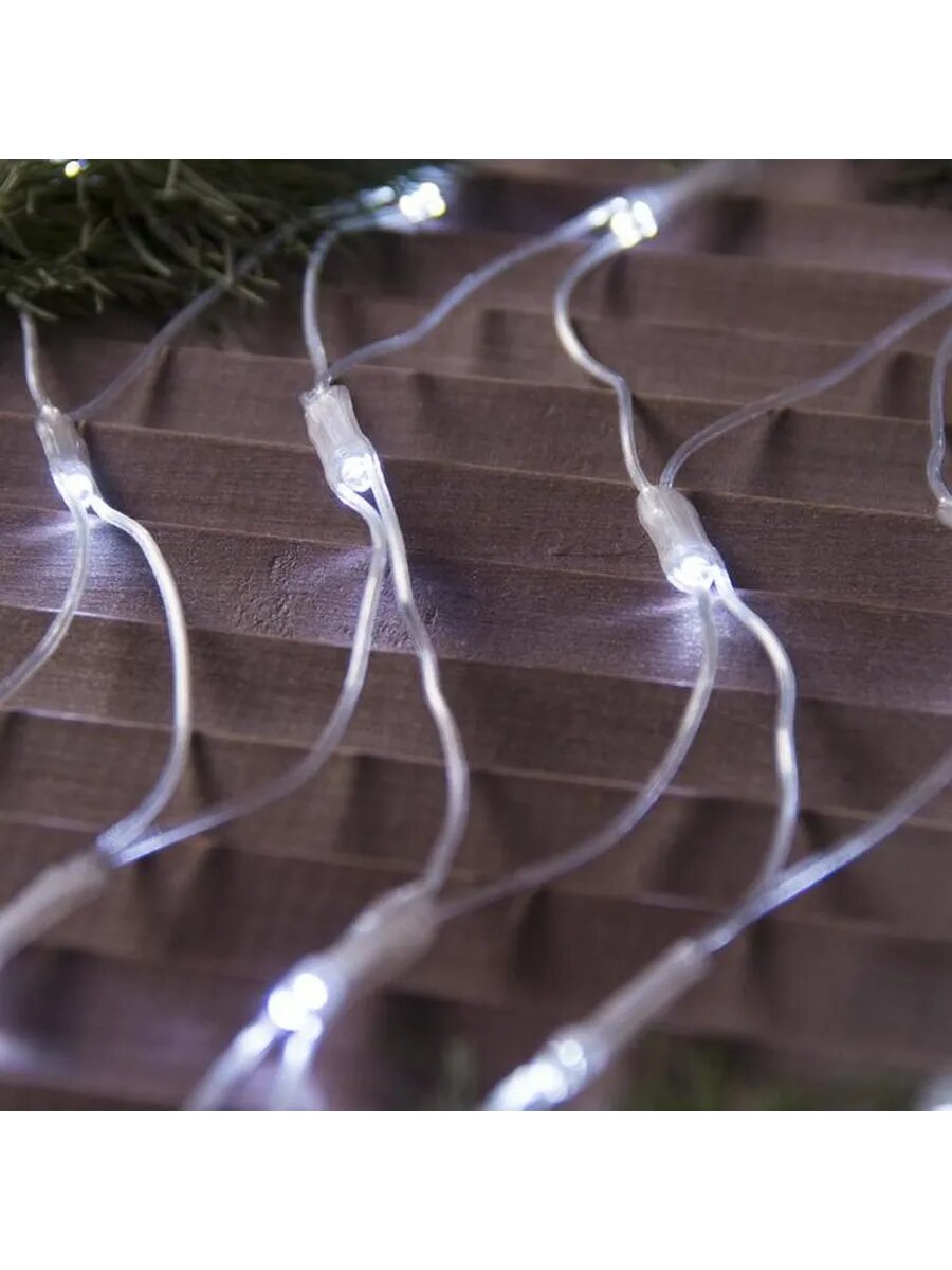 Гирлянда сетка для улицы с LED белым свечением