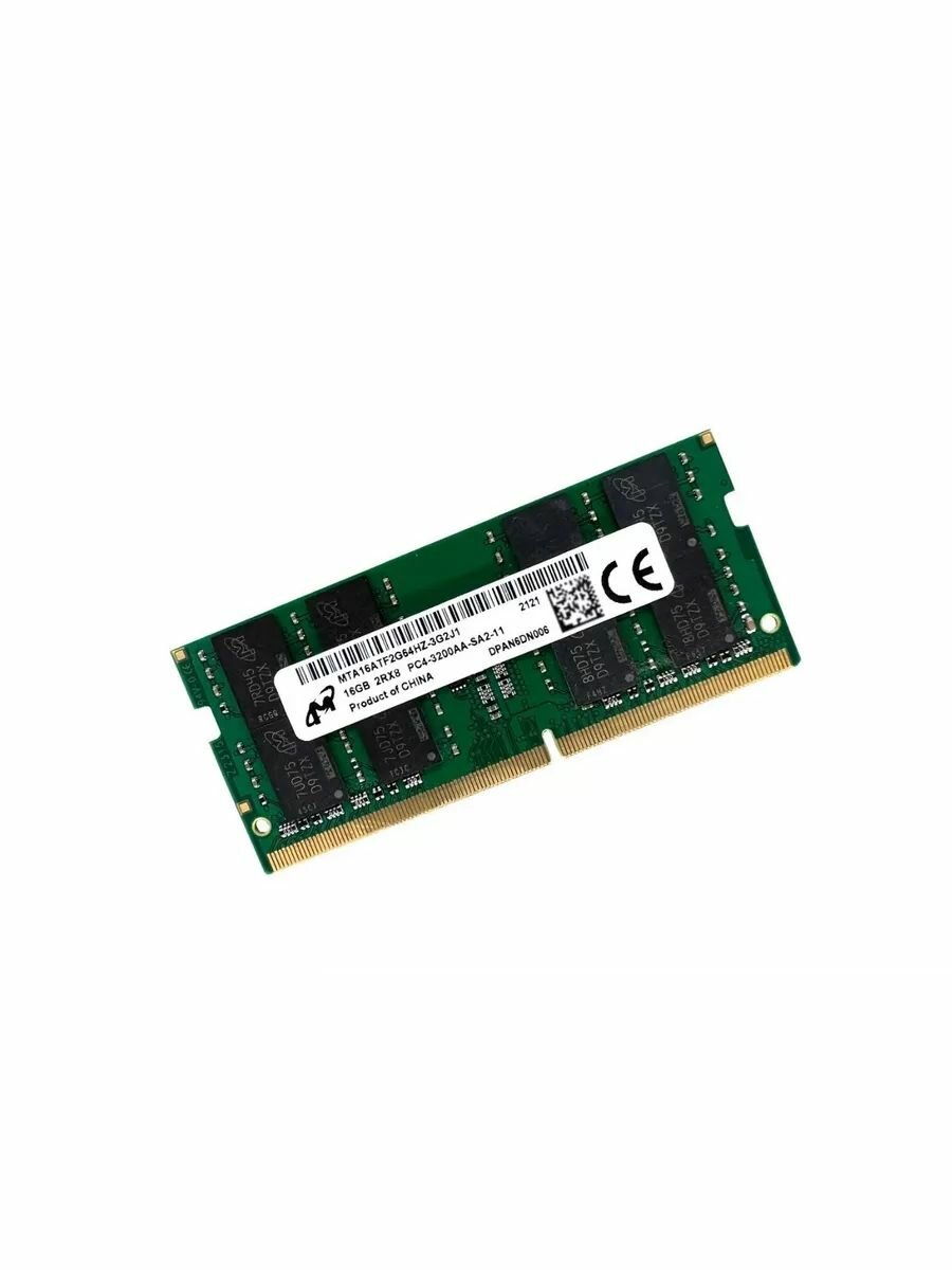 DDR4 SODIMM оперативная память Micron (MTA8ATF2G64AZ-3G2E1) 16ГБ, 3200МГц