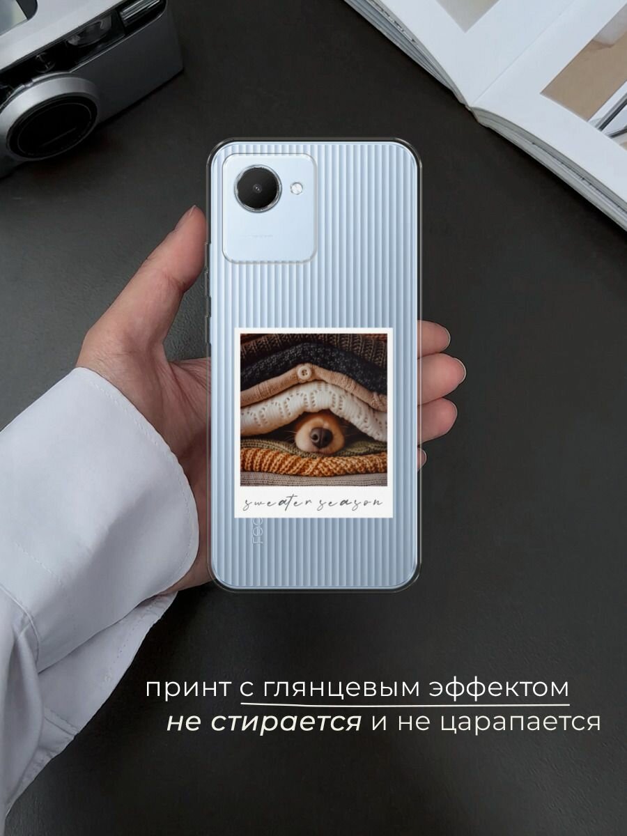 Силиконовый чехол на Realme C30 / Реалми C30 с принтом Сезон свитера — фото 1
