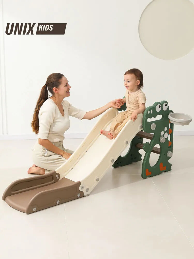 Горка UNIX Kids Dino Small Green PSLDINOSMGR, от 1 до 5 лет, до 50 кг