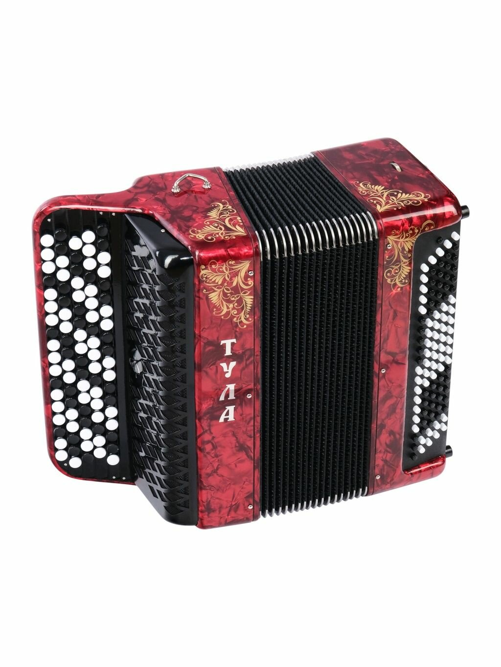 BN-37-RD Баян ученический двухголосный "Тула-209", 92/55х100-II, красный, Тульская Гармонь