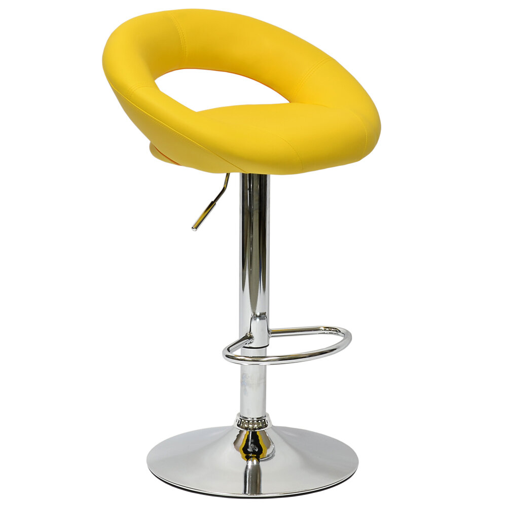 Стул Mira STOOL MARKET желтый, экокожа, металл, мягкое сиденье, без подлокотников